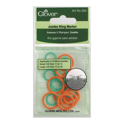 Clover Jumbo Stitch Ring Markers, 354 – Vineyard Knitworks